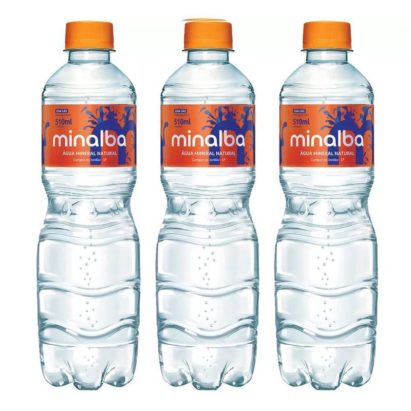 Água Mineral Minalba Com Gás 510Ml Kit 3 - Água Mineral - Magazine Luiza