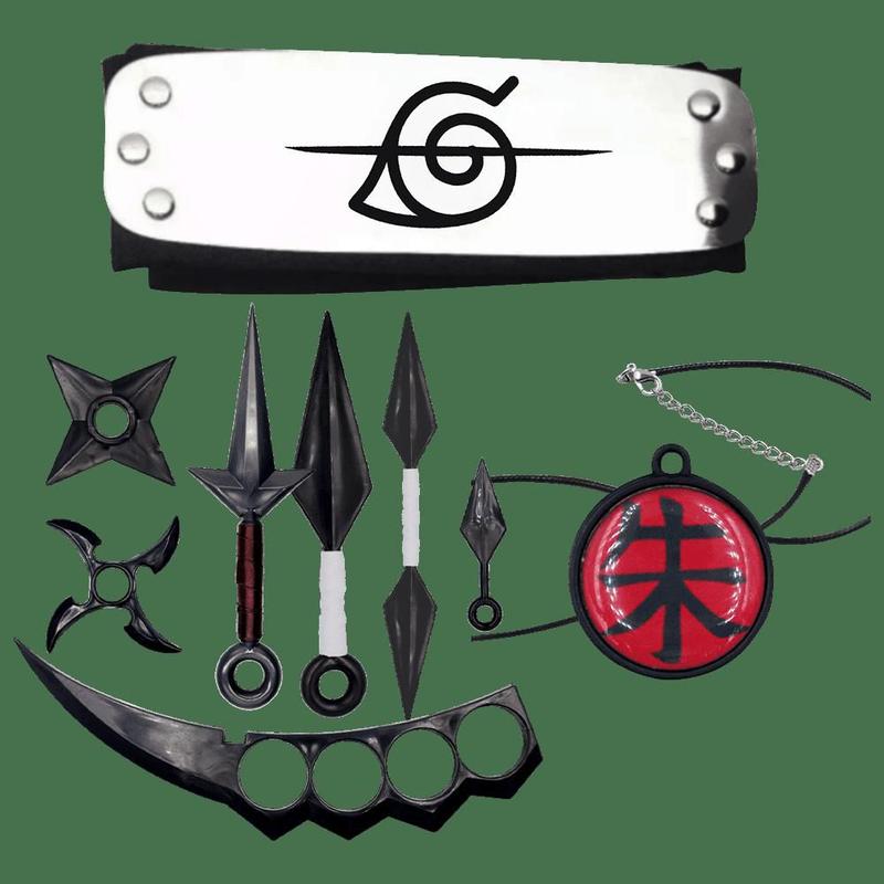 Akatsuki Anel Itachi Ninja Renegado + Kit Kunai e Bandana - Naruto ...