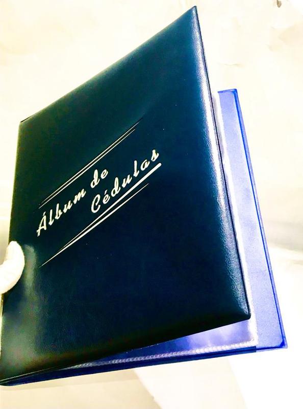 Álbum azul para 30 cédulas em pinos com folhas em pvc - LOJA DO ...