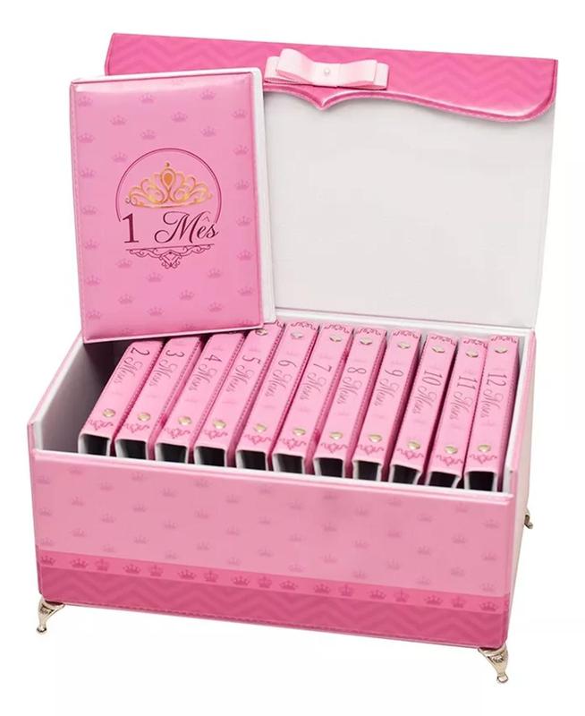 Álbum Fotográfico Box Luxo Mesversário Princesa 480 Fotos 10x15 ...