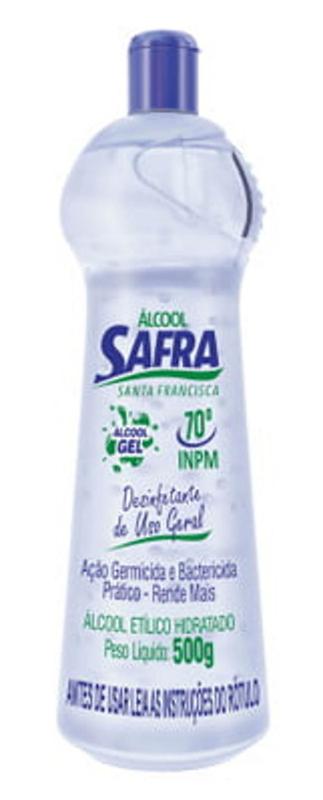Alcool gel 70% 500 ml squeeze - kit c/3 unidades - SAFRA - Álcool de ...
