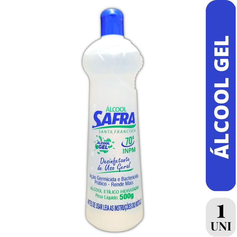 Alcool gel 70inpm bactericida 500 gramas - safra - Álcool de Limpeza ...
