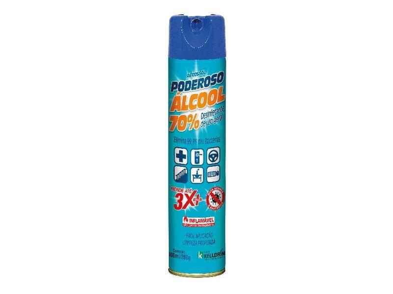 Álcool Spray 70% Poderoso 400ml Kelldrin - Álcool de Limpeza - Magazine ...
