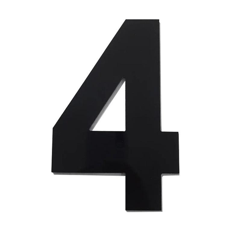Algarismo Grande 4 Numeral 185mm Preto 685-4 - Numeral Ind - Letras e ...
