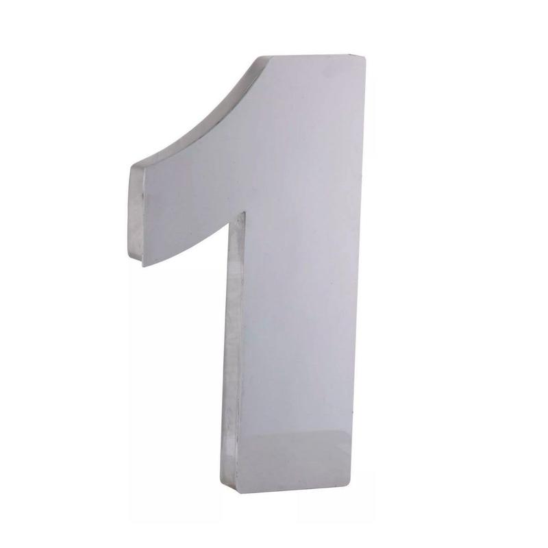 Algarismo Número para Casa Prédio Inox 0 a 9 12cm - Takinox - Letras e ...