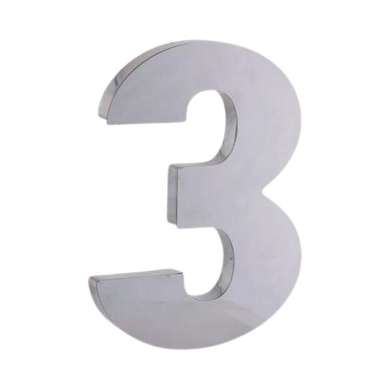 Algarismo Número para Casa Prédio Inox 0 a 9 12cm - Takinox - Letras e ...