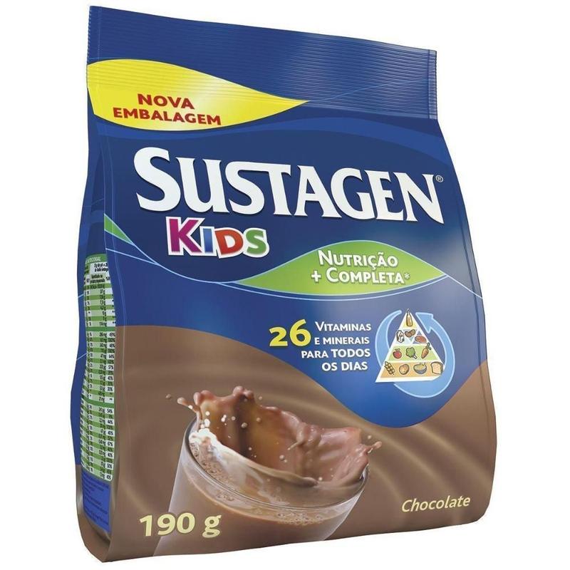 Alimento Nutritivo Sabor Chocolate SUSTAGEN Kids Sachê 190g ...
