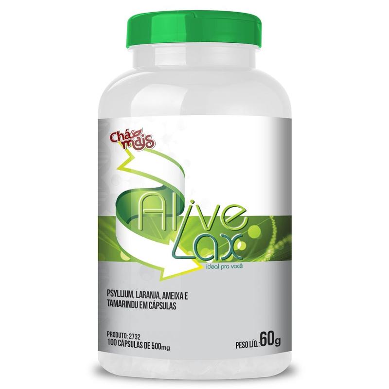 Alivelax - Psyllium, Laranja, Ameixa e Tamarindo 100 cáps. - Chá Mais ...