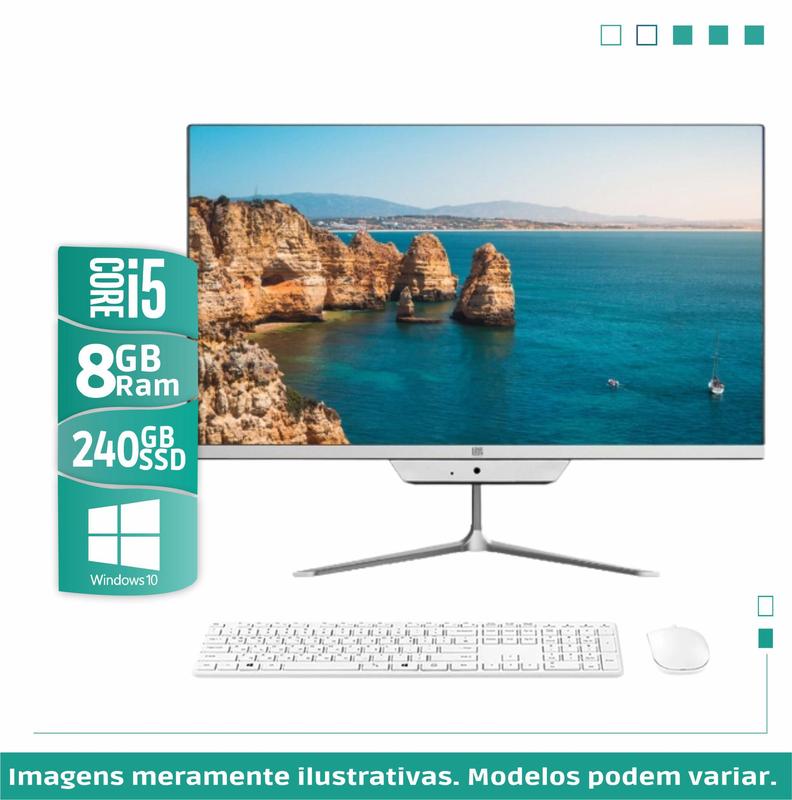 All in One Intel Core i5 8gb Ram SSd 240gb Windows 10 Hdmi - 19 Polegadas - Teclado e Mouse - Pc ...