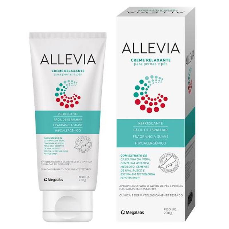 Allevia creme relaxante pernas e pés 200g - Megalabs - Hidratante para ...