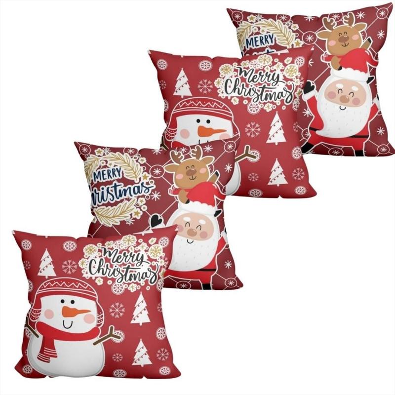 Almofada de Natal Kit 4 Capas Natalinas Merry Christimas Premium ...