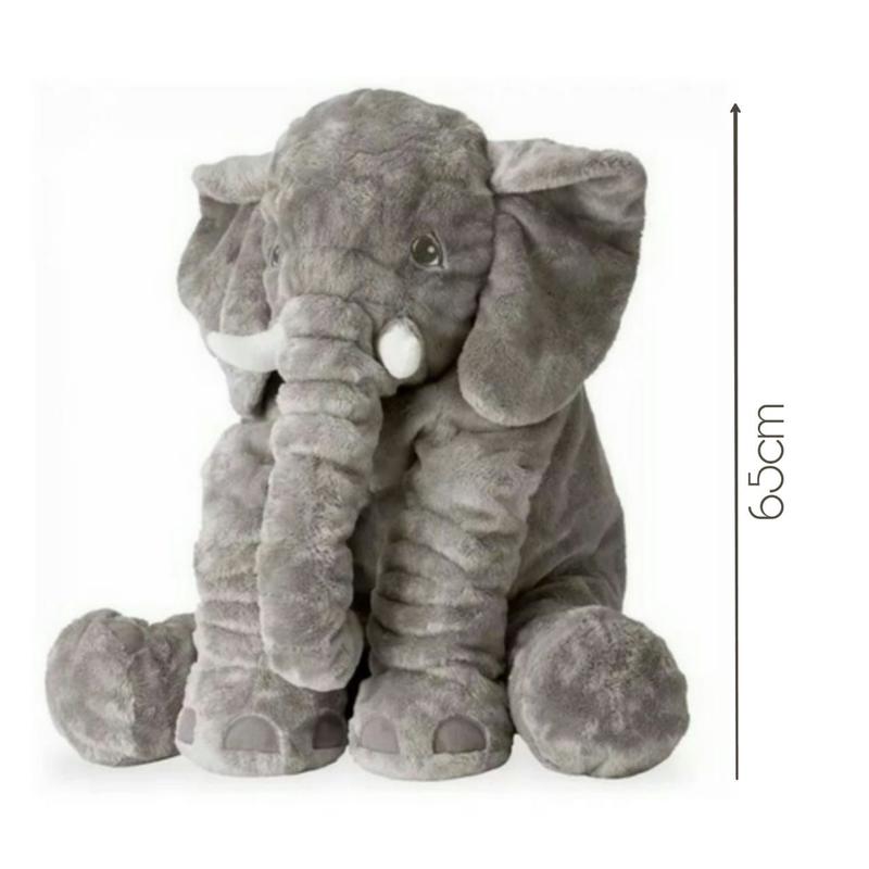 Almofada travesseiro elefante de pelúcia grande 65cm super macio - GULU ...