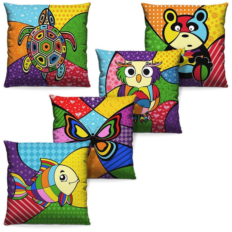 Almofadas para Decoração de Ambientes como Sala 5 Peças 40cm x 40cm ...