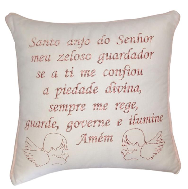 Almofadinha Oração de Berço Anjinho da Guarda - Baby mel Enxovais ...
