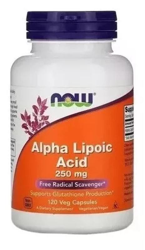 Alpha Acid Lipoic 250 Mg 120 Caps - NOW Foods - Fitoterápicos - Magazine Luiza