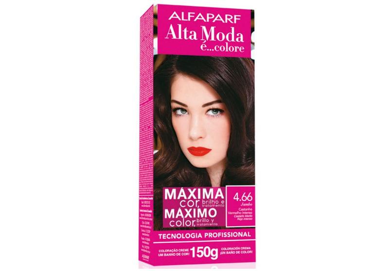 Alta moda e colore 4.66 castanho vermelho intenso 150g - Tinta de ...