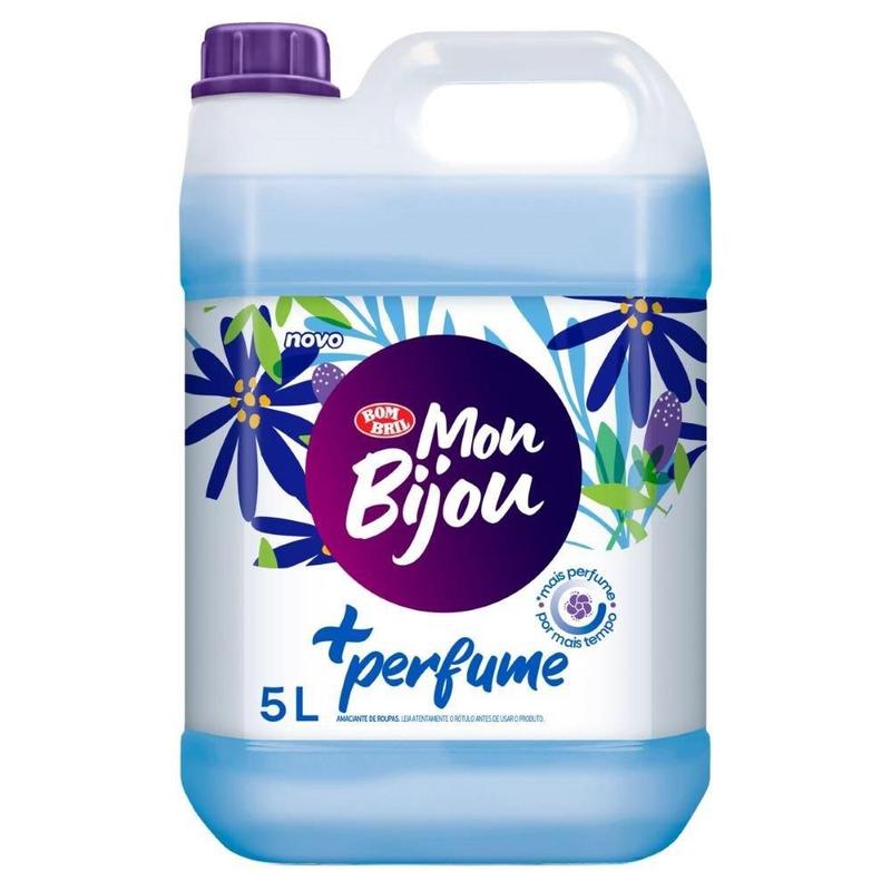 Amaciante Mon Bijou Azul + Perfume 5 Litros - Embalagem com 4 Unidades ...