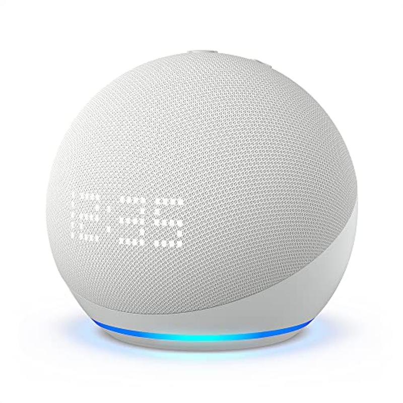 Amazon Echo Dot Alexa 5 Geracao With Clock - White - Smart Speaker ...
