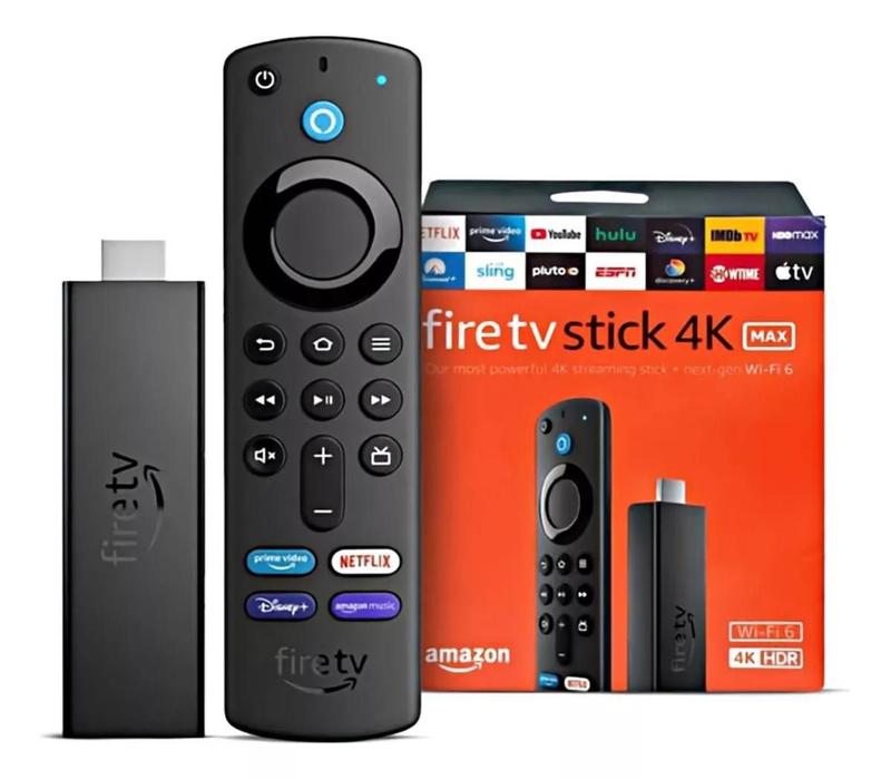 Amazon MAX Fire TV Stick 4K Max 3ª geração de voz 8GB preto com 2GB de ...