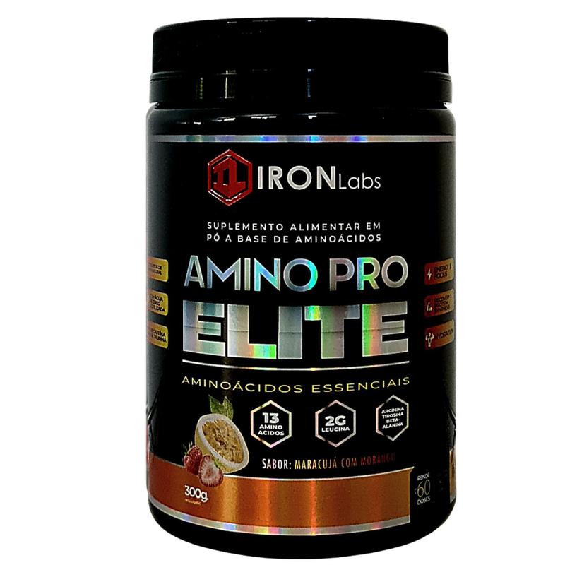 AMINO PRO ELITE 300g morango com maracujá IRON LABS - Aminoácidos - Magazine Luiza