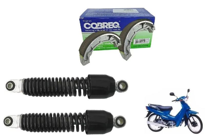 Amortecedor Traseiro Yamaha Crypton 105cc Primeira Linha Par + Lona ...