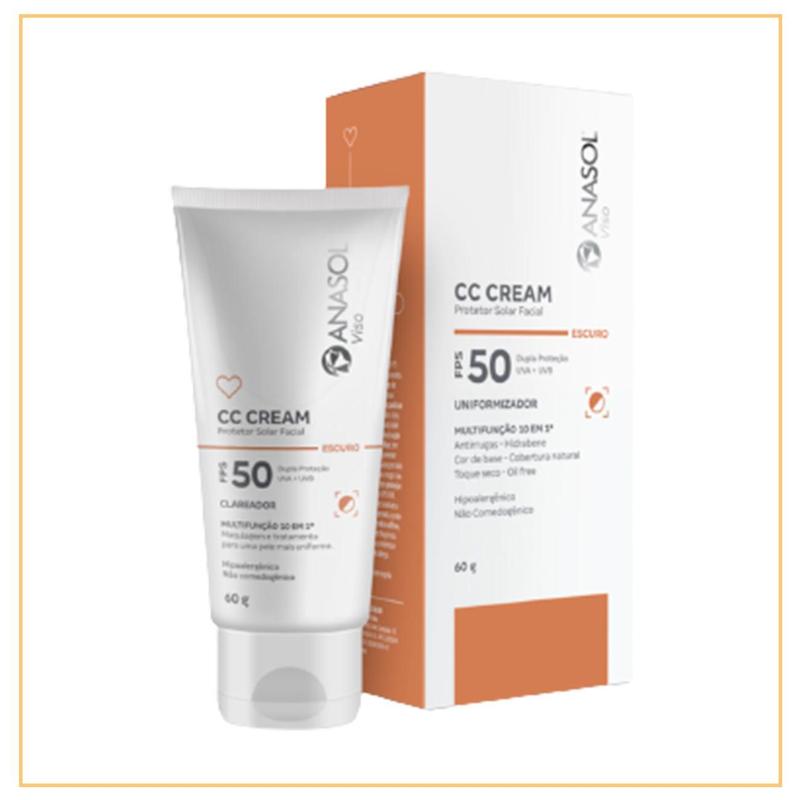Anasol Viso Cc Cream - Proteção Solar Fps 50 60g - FARMAX - CC Cream ...
