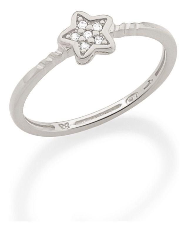Anel Skinny Ring Estrela, Com Zircônias Rommanel 110871 Vb Branco 20 - Anel - Magazine Luiza