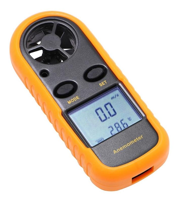 Anemômetro Digital Portátil Termômetro Medidor De Vento E Ar - Alinee ...