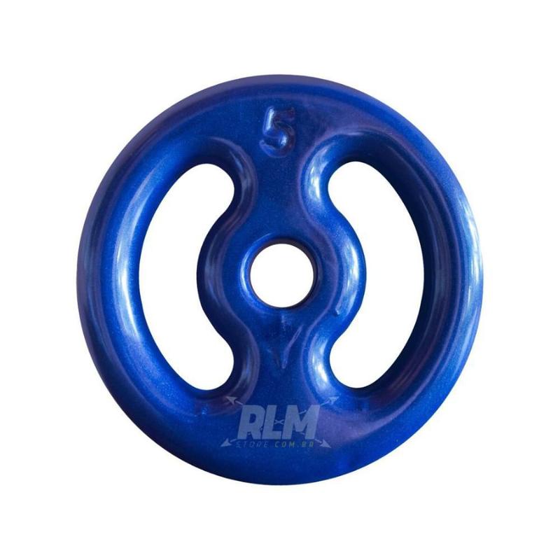 Anilha Emborrachada 5 Kg - Azul - Fundição Fundminas - Anilha ...