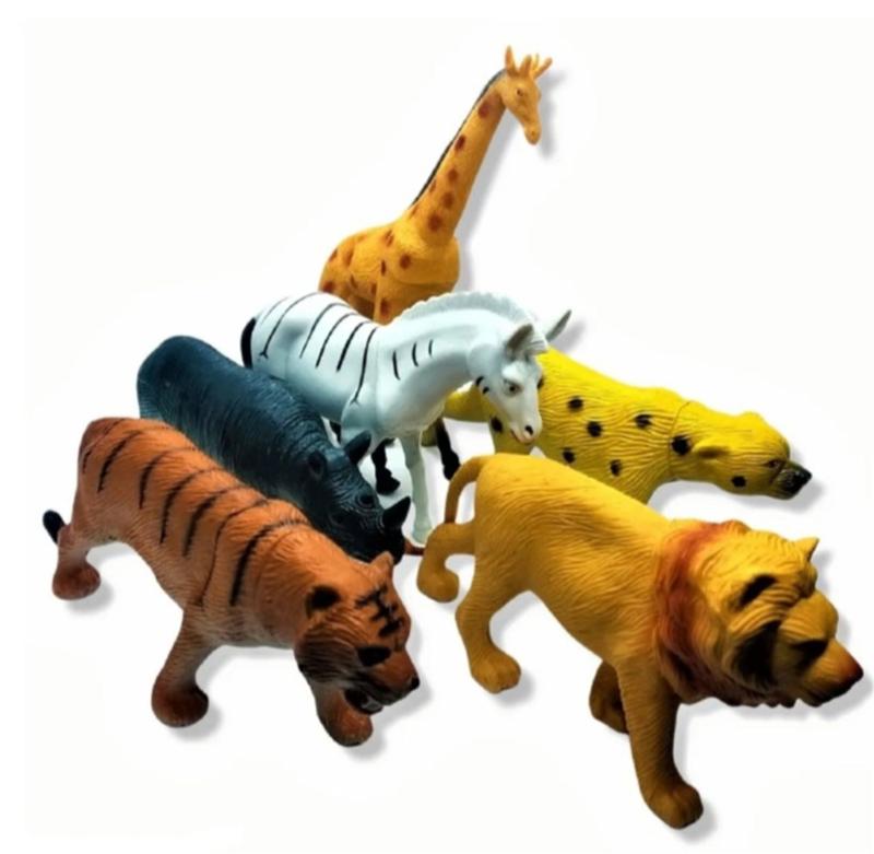 Animais Do Safari Kit Bichos De Plástico Brinquedo Infantil - ZafariA ...