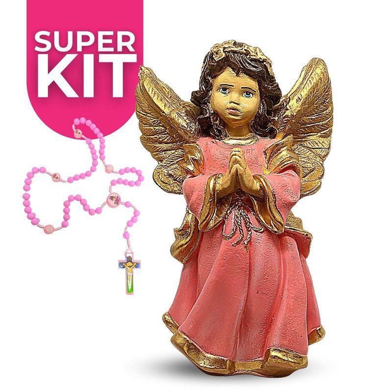 Anjo Da Guarda Rezando Com Terço Infantil P/ Quarto Do Bebê - Divinário ...