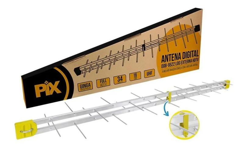 Antena Digital Externa Full-Hd 28 Elementos Pix - Antena Externa ...