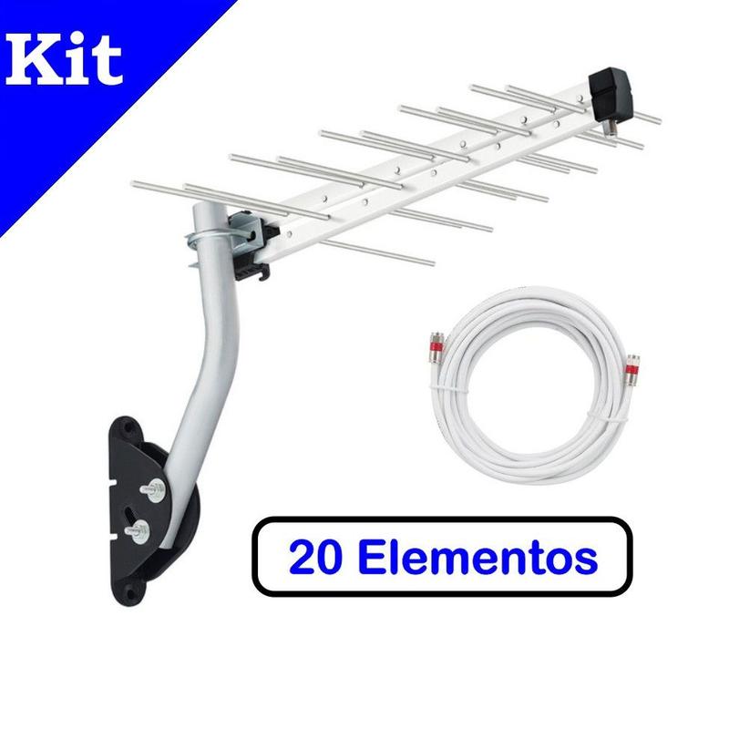 Antena Digital Externa para Tv 20 Elementos Proeletronic PROHD-1040DB ...