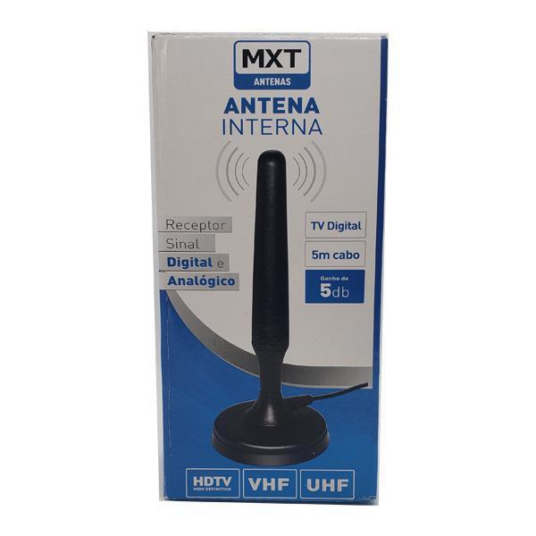 Antena Digital Interna Mxt Uhf Vhf Hdtv 5Db Com Cabo 5M - Antena ...