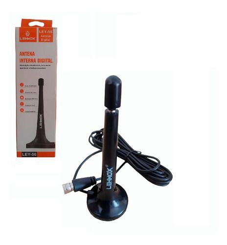 Antena Interna Tv Digital Sinal Amplificado Longo Alcance - lehmox ...
