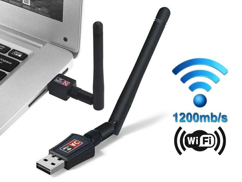 Antena Receptor Wi-fi Adaptador Wireless Notebook Pc 1200mbp 802.iin ...