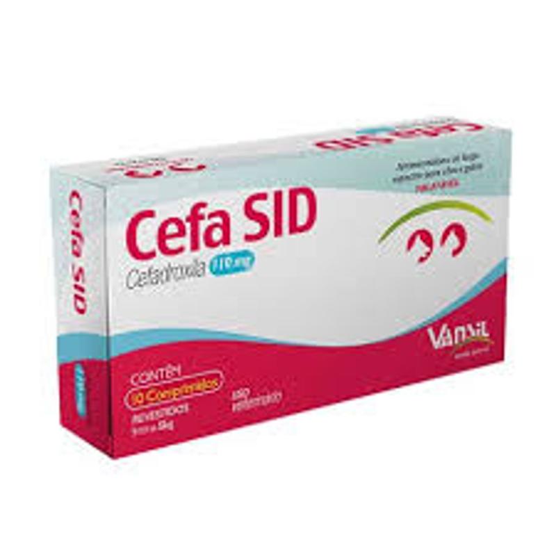 Antimicrobiano Cefa Sid 110 mg Caixa com 10 comprimidos (1 caixa) - Vansil - Antibiótico ...