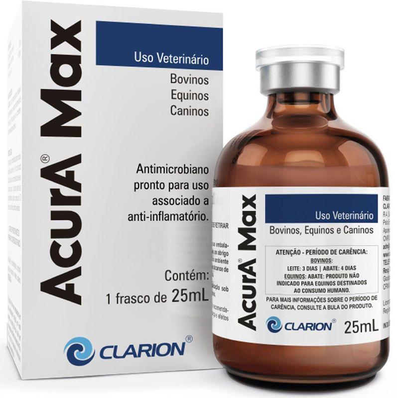 Antimicrobiano Injetável ACURA MAX Clarion - Farmácia Pet - Magazine Luiza