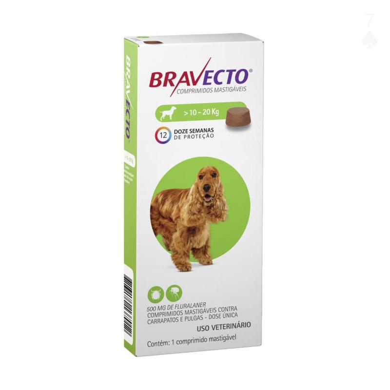 Antipulgas e Carrapatos MSD Bravecto para Cães 10 a 20kg - MSD Saúde ...