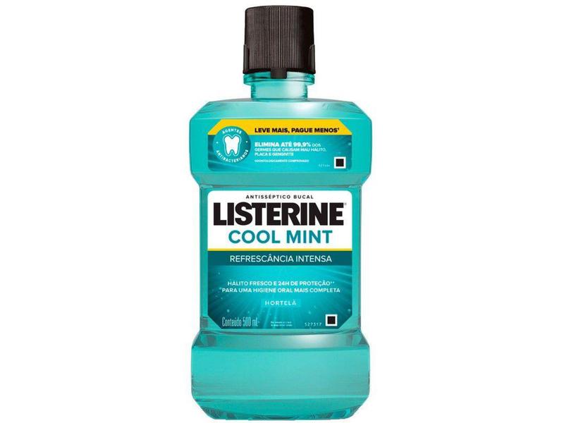 Antisséptico Bucal Listerine Cool Mint - 500ml - Antisséptico / Enxaguante Bucal - Magazine Luiza