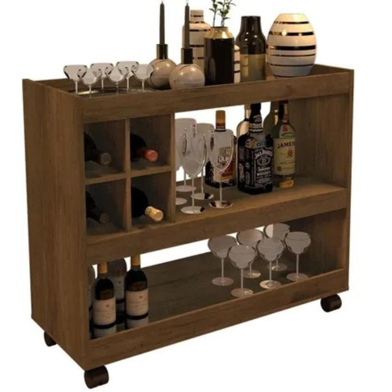 Aparador buffet imperium 4050 com adega e bar canela - JB BECHARA - Aparador - Magazine Luiza