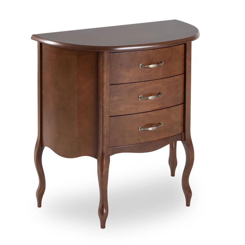 Aparador de Parede Meia Lua 3 Gavetas Verniz Imbuia - Soberati ...