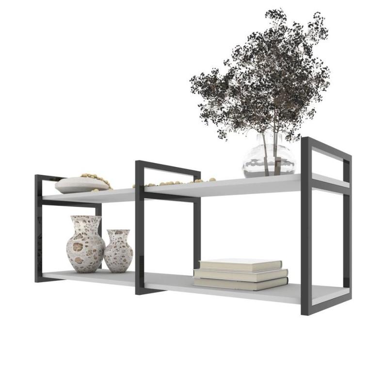 Aparador industrial sala estar branco off white escritorio hall de ...