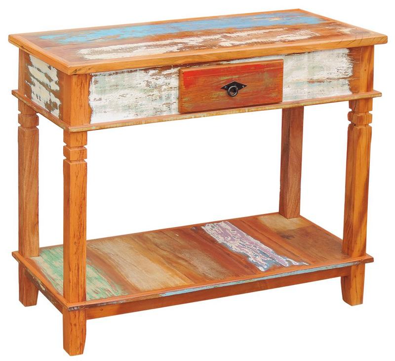 Aparador Rústico 1m 1 Gaveta 1 Prateleira em Madeira de Demolição ...