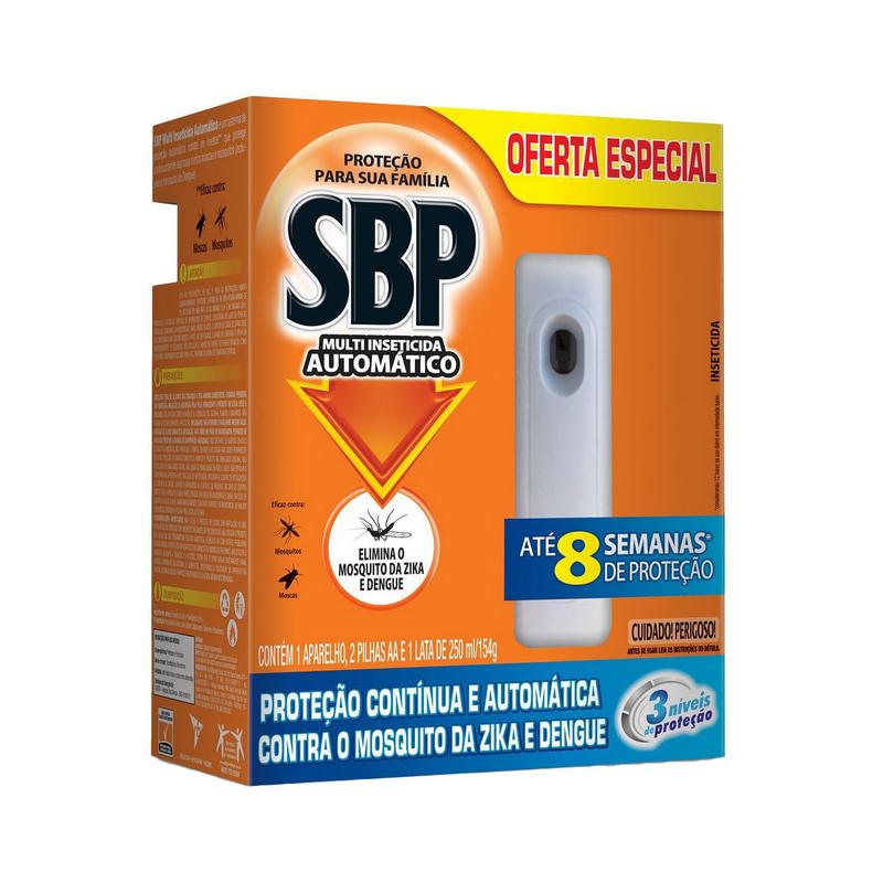Aparelho Automático + Refil Inseticida 250mL SBP - Inseticidas ...