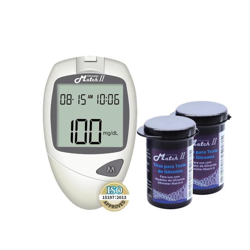 Aparelho de Glicose Match II Ok Meter + 100uni tiras reagentes - No ...