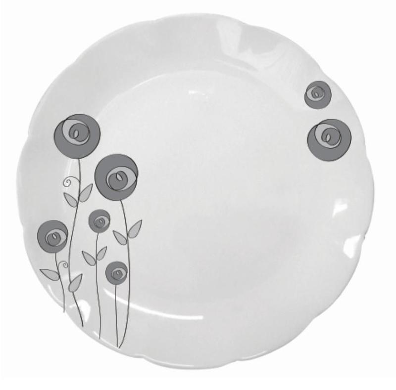 Aparelho De Jantar Aila Gray 26 Peças 6 Pessoas - Reina - Aparelho de ...