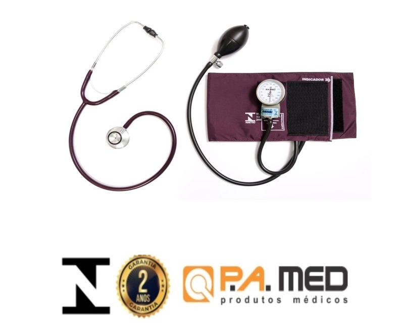 Aparelho De Pressão Esfigmomanômetro+estetoscópio Pamed - Medidor de ...