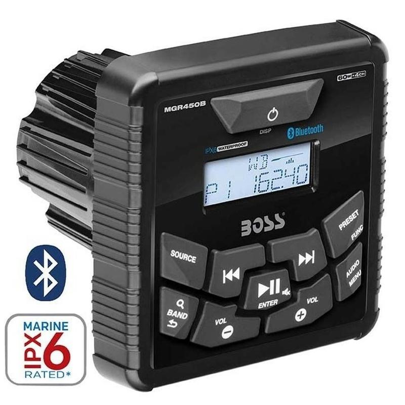 Aparelho De Som Boss Marine BLUETOOTH USB AUX MGR450B - Caixa de Som ...
