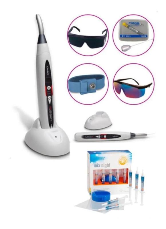 Aparelho Laser Odontológico Duo MMO Com Pulseira Ilib + Kit De Fibra ...